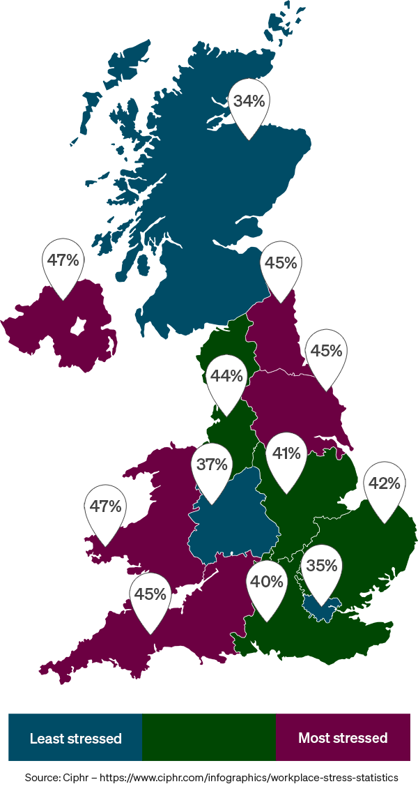 Workplace stress statistics in the UK in 2024